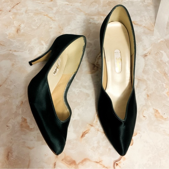 Dyeables | Shoes | Dyeables Emerald Green Pumps Pointed Toe Stiletto ...